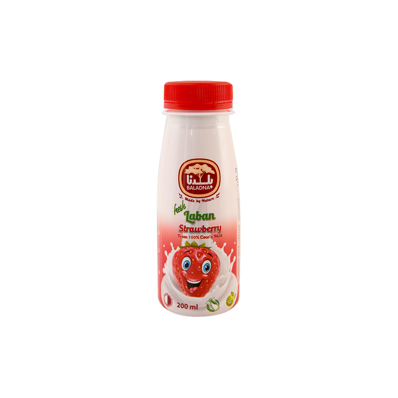 Baladna Flavored Laban Strawberry 200ml/155 | Pharmacy and More